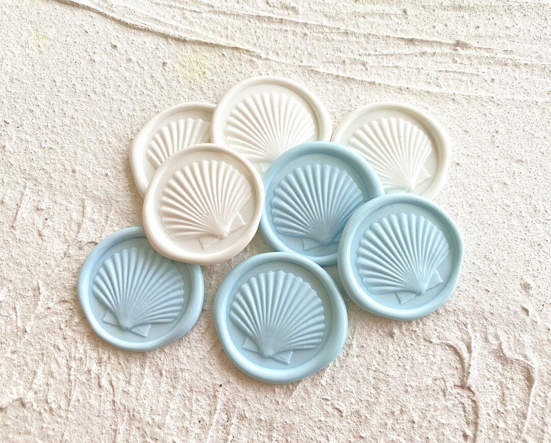 3D Sea Shell Self Adhesive Wax Seals-wedding Invitation Wax Seal ...