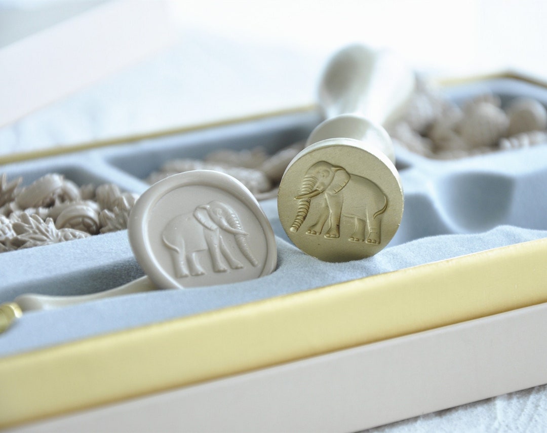 Limited Edition Micro Relief Elephant Wax Seal Stamp Suit 3D Elephant ...