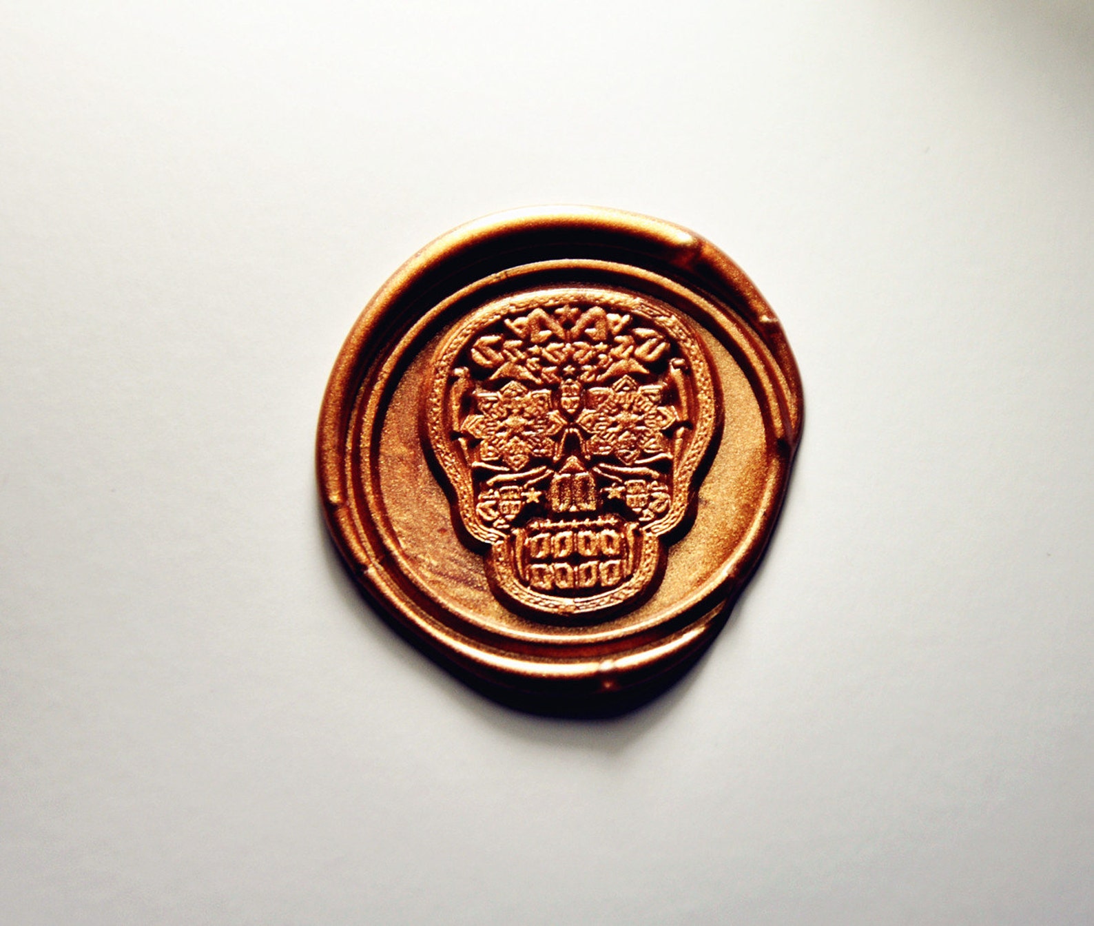 Custom Design Cool Fancy Skull Wax Seal Stamp Party Wax - Etsy