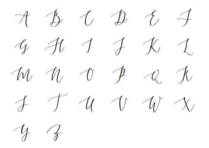 Custom Casual Calligraphy Double Initials Monogram Wax Seal Stamp ...