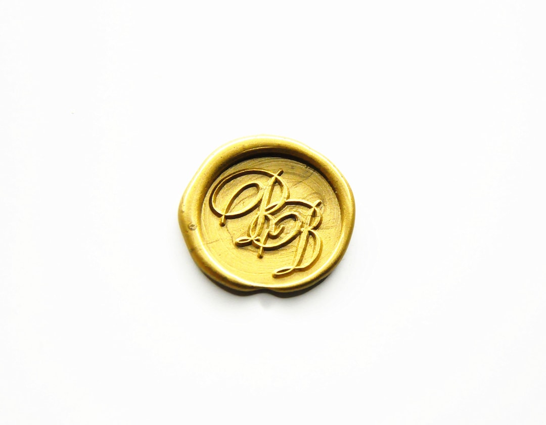 Customized Initials Monogram Wax Seal Stamp Double Initials Sealing ...