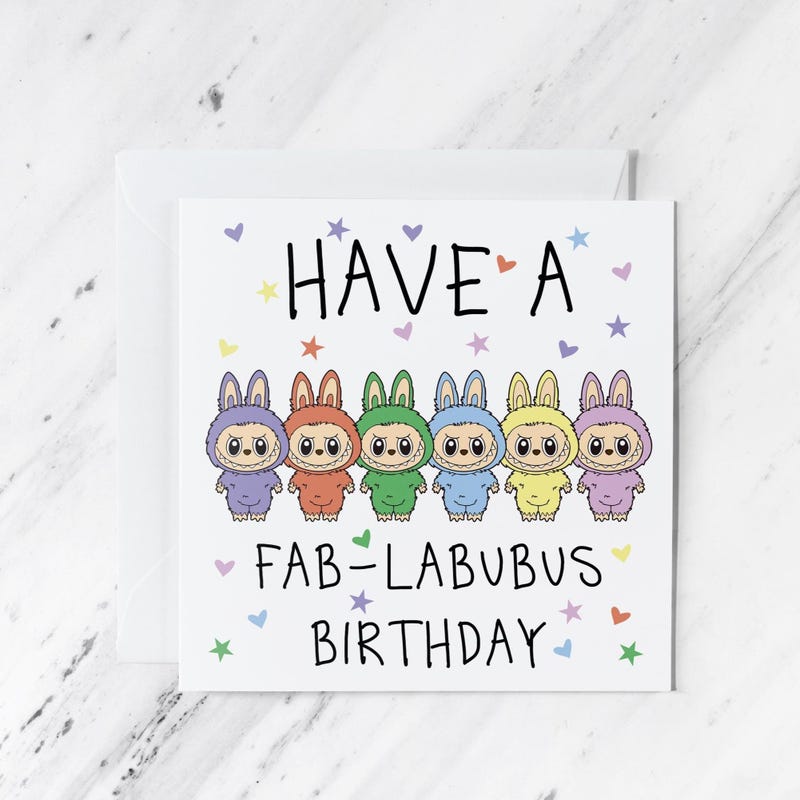 Labubu Birthday Card - Etsy