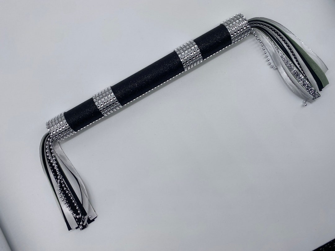 Custom Cheerleading Spirit Stick in Black and Silver With Free ...