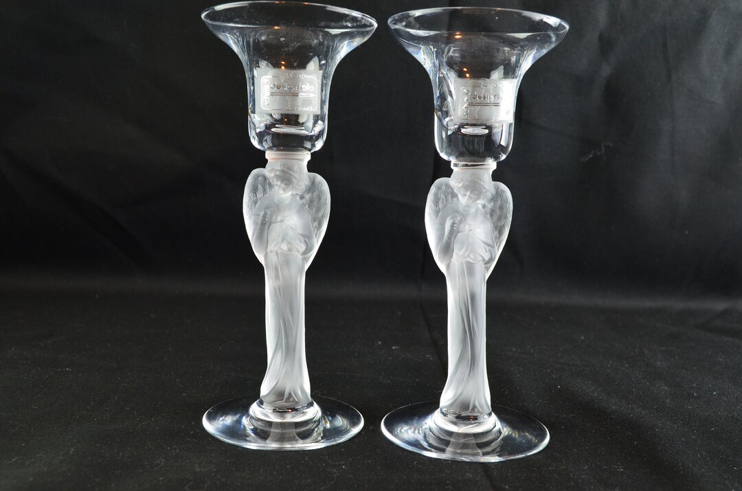 Schmid Design Folio of France, Hand-blown Crystal Candlestick Holders ...