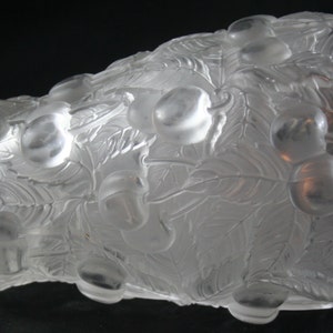 Josef Inwald Barolac Satin Crystal Glass "cherries With Leaves" Molded ...
