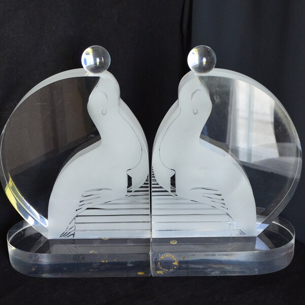 Lucite Bookends - Etsy