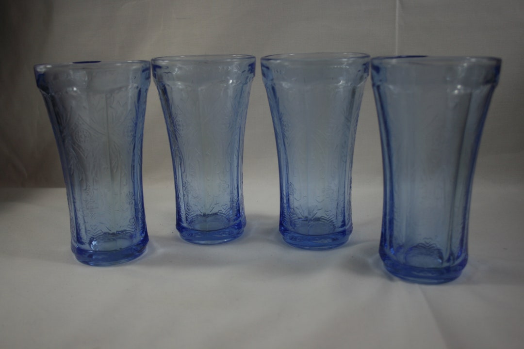 Indiana Glass Light Blue "madrid" Pattern 10-ounce Water/iced Tea Glass ...