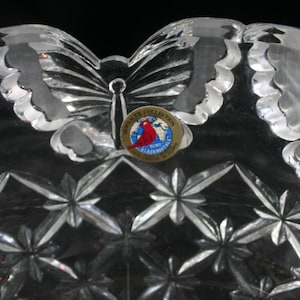 Hofbauer "papillon" Butterflies Lead Crystal Footed Pedestal Bowl ...