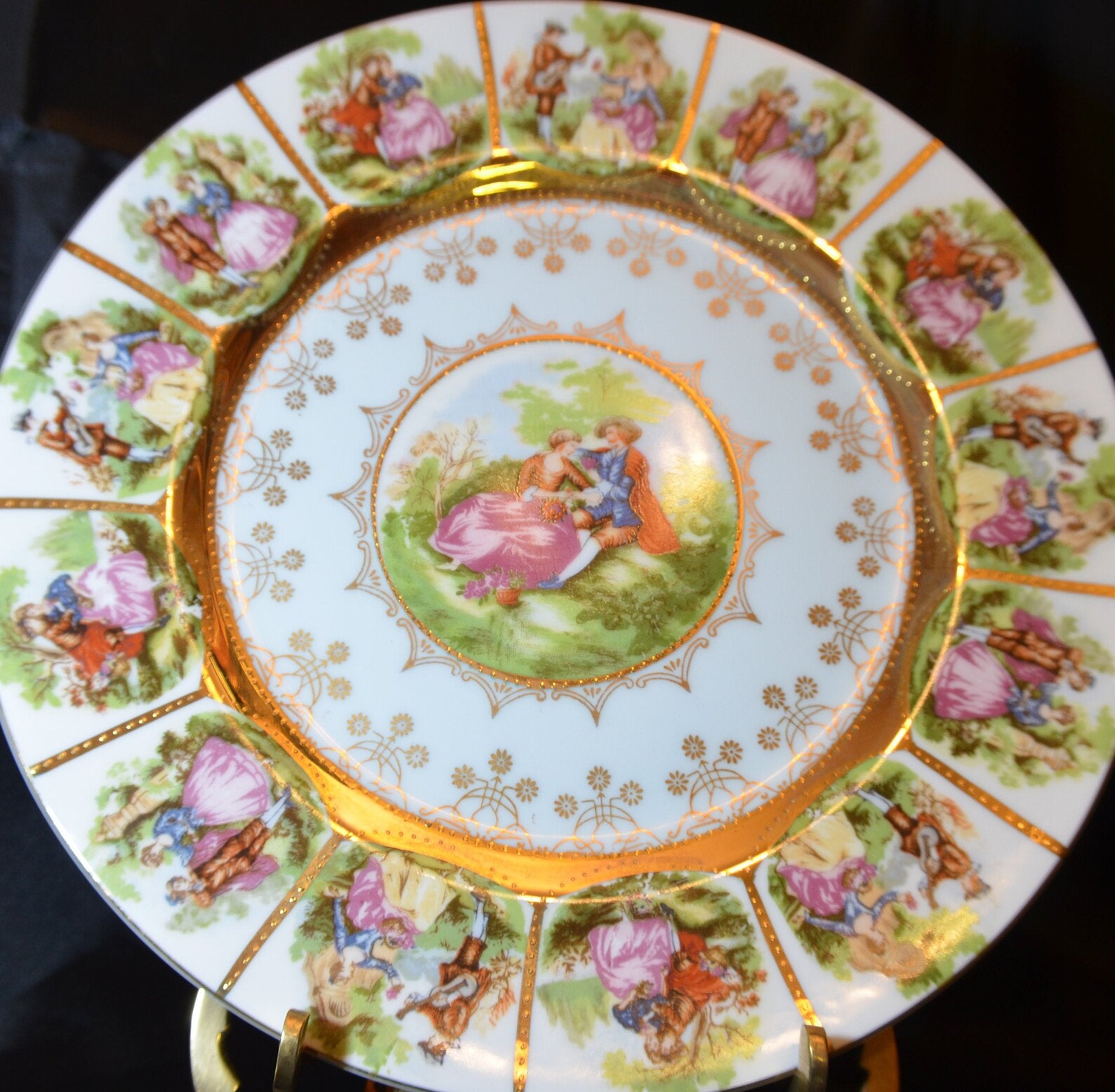 Royal Vienna Ornate Decorative Gold Gilded Plate 1950's - Etsy