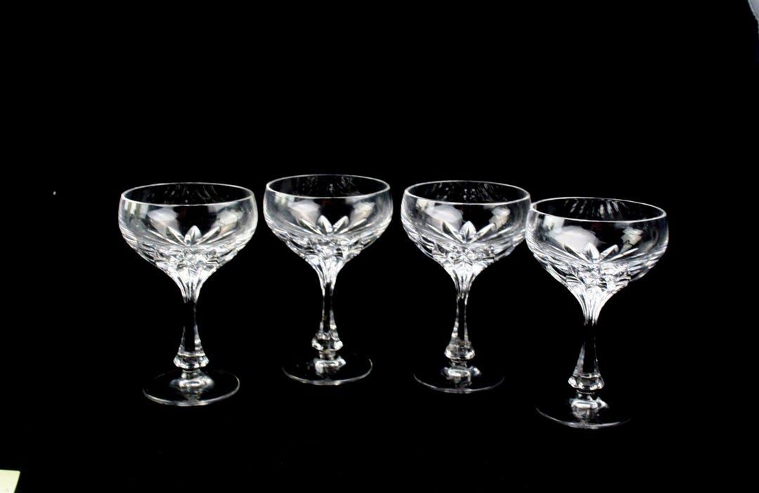 Gorham Isabella Cut Crystal Champagne Goblets - Set of 4 - Etsy