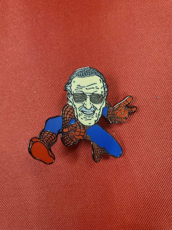 Stan Lee Spiderman Enamel Pin | Etsy