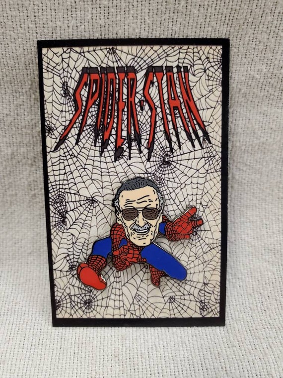 Stan Lee Spiderman Enamel Pin | Etsy