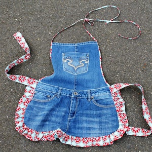 Cute Apron From Jeans PDF DOWNLOADABLE Pattern - Etsy