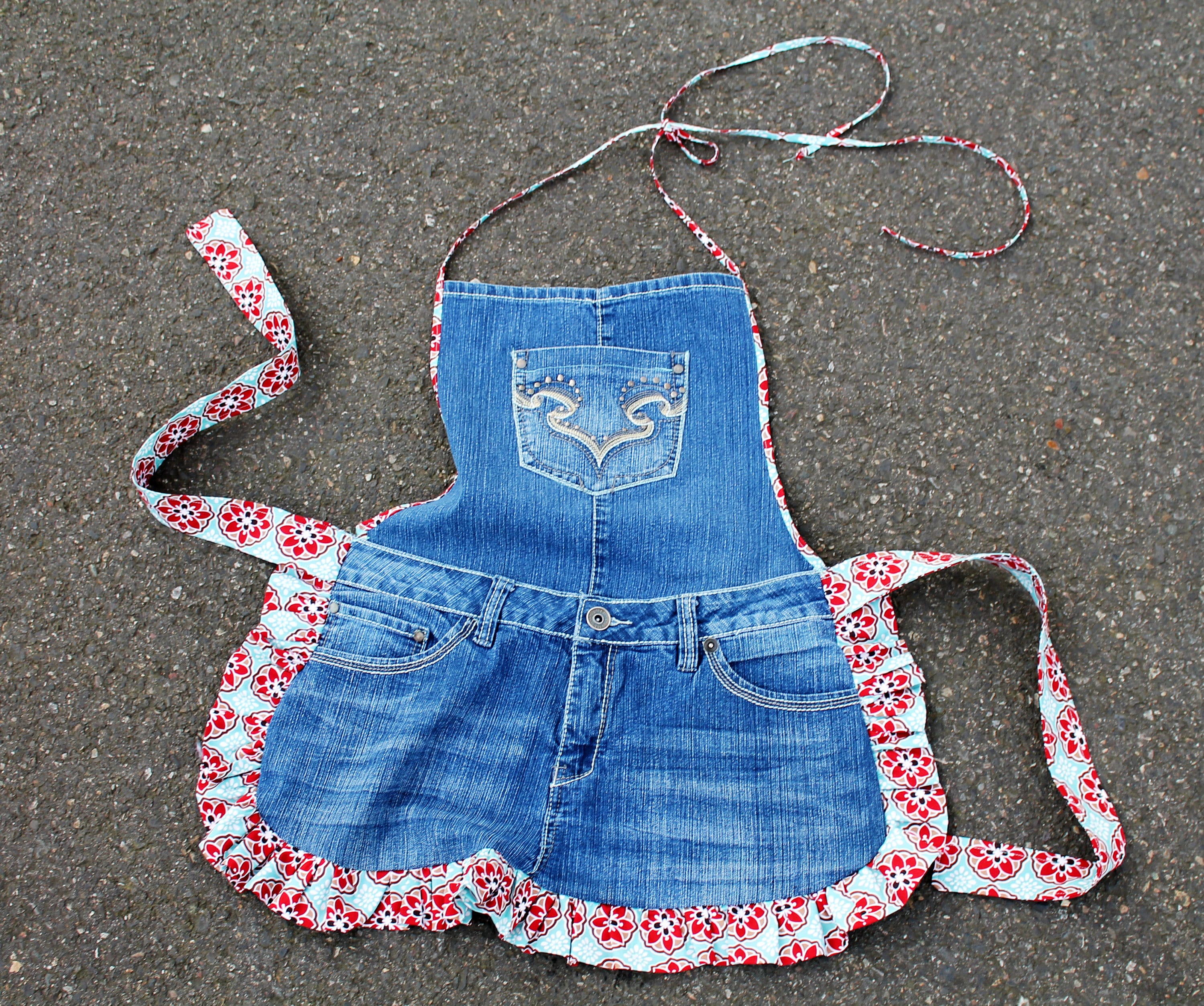 Cute Apron From Jeans PDF DOWNLOADABLE Pattern - Etsy