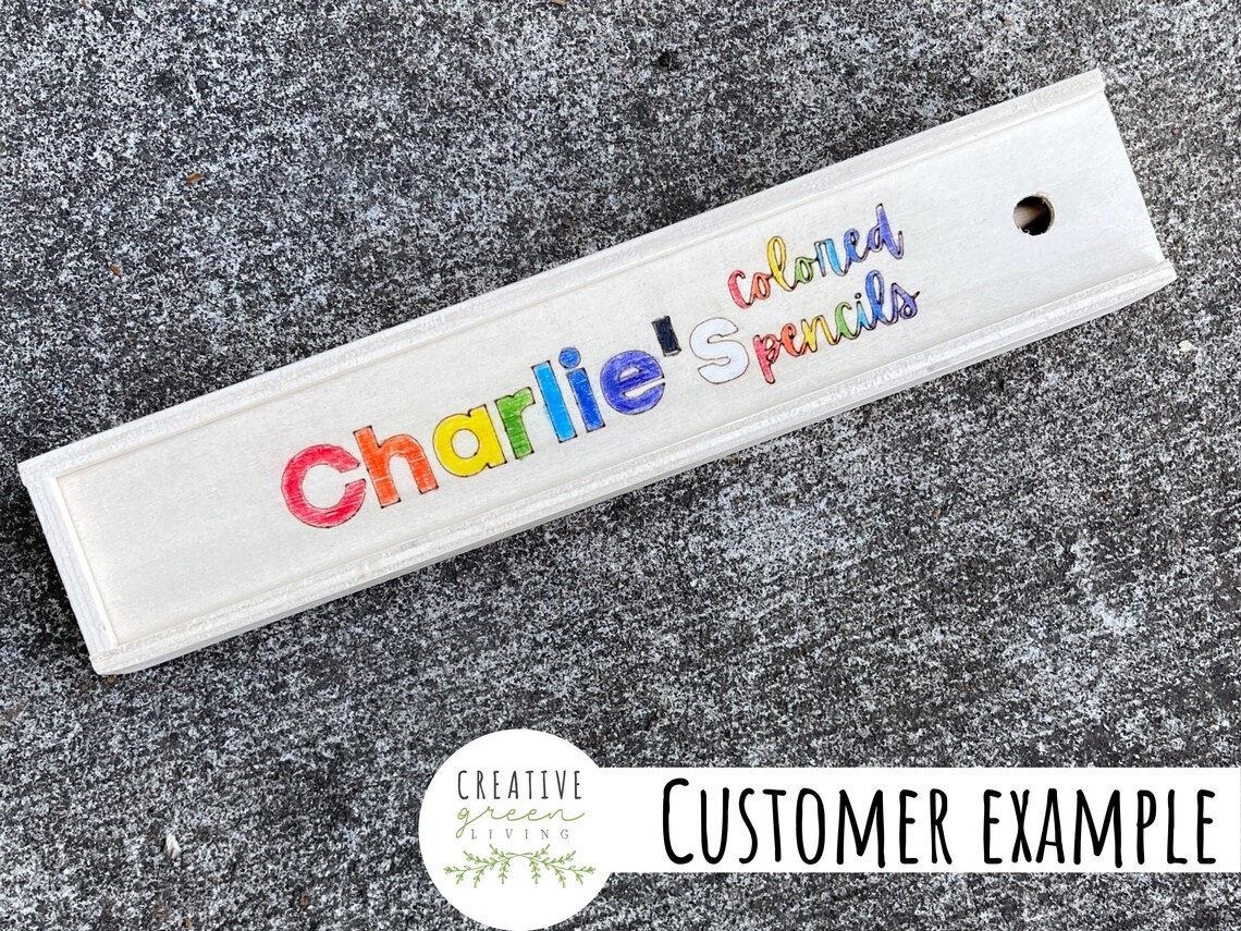 Personalized Colored Pencils in Personalized Wood Case Slide | Etsy