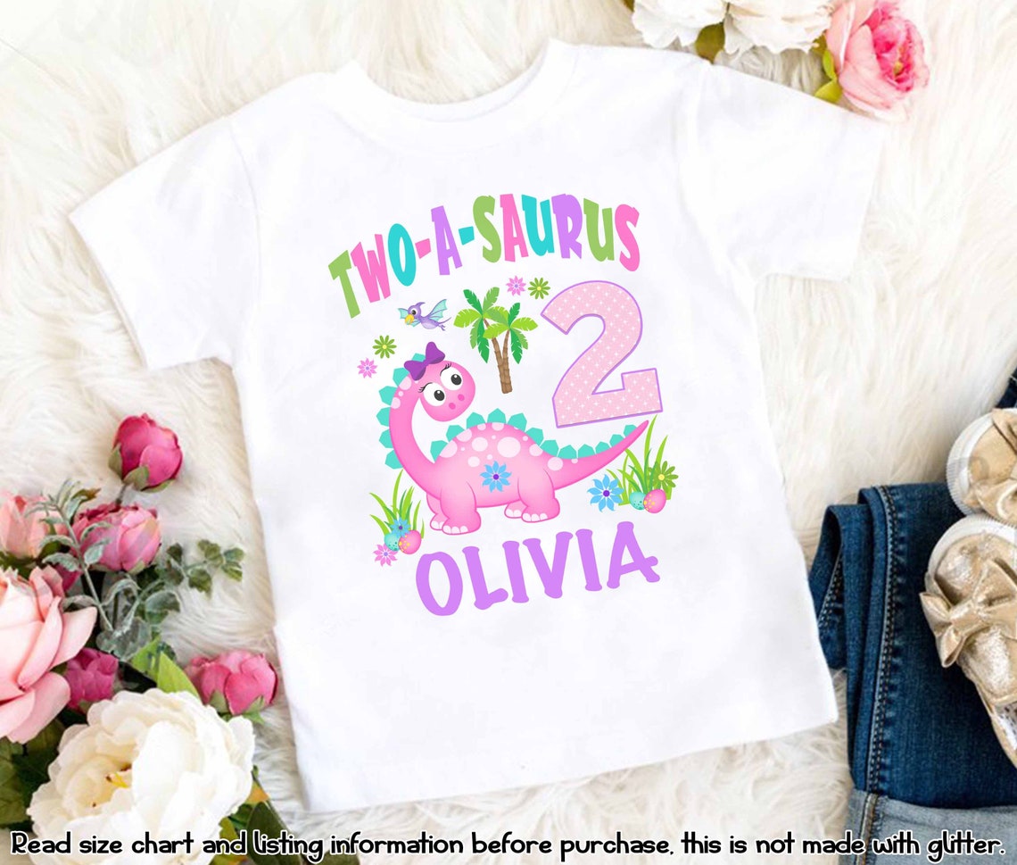 Dinosaur Birthday Shirt Dino Shirt Birthday Girl Dinosaur - Etsy