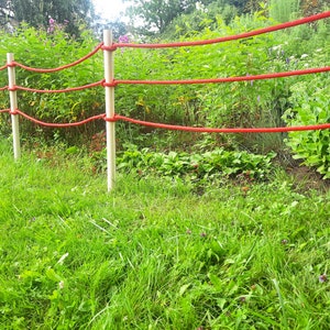 Decorative Rope Fence for Gardens, Parks and Backyards, 3.3 - 100 Feet ...