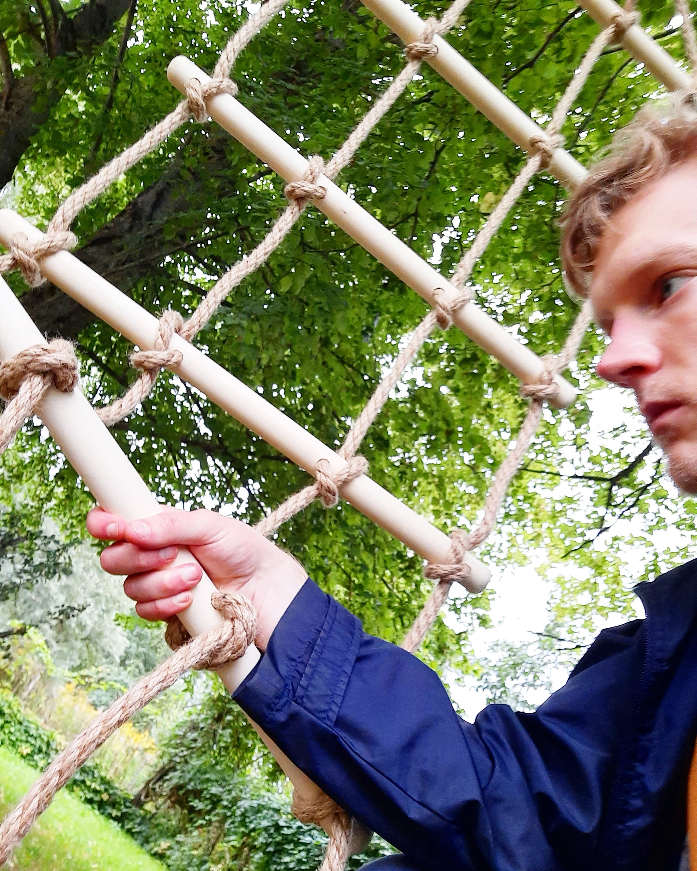 Double Rope Ladder With Natural Rope for Treehouses, Playgrounds ...