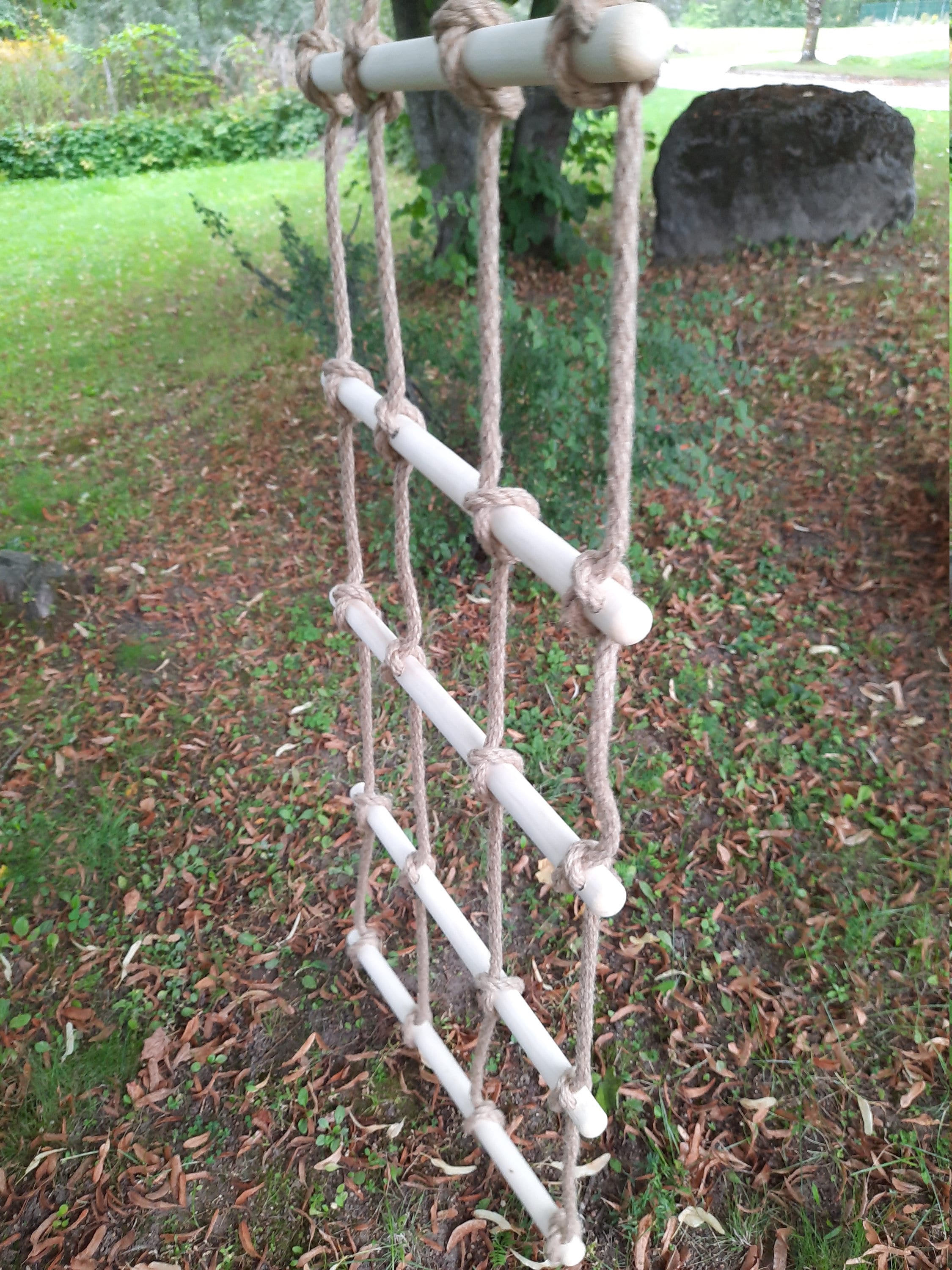 Double Rope Ladder With Natural Rope for Treehouses, Playgrounds ...