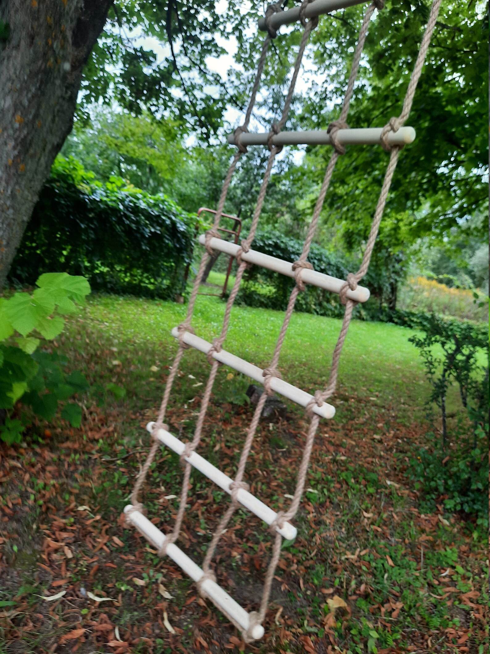 Double Rope Ladder with natural rope for treehouses | Etsy