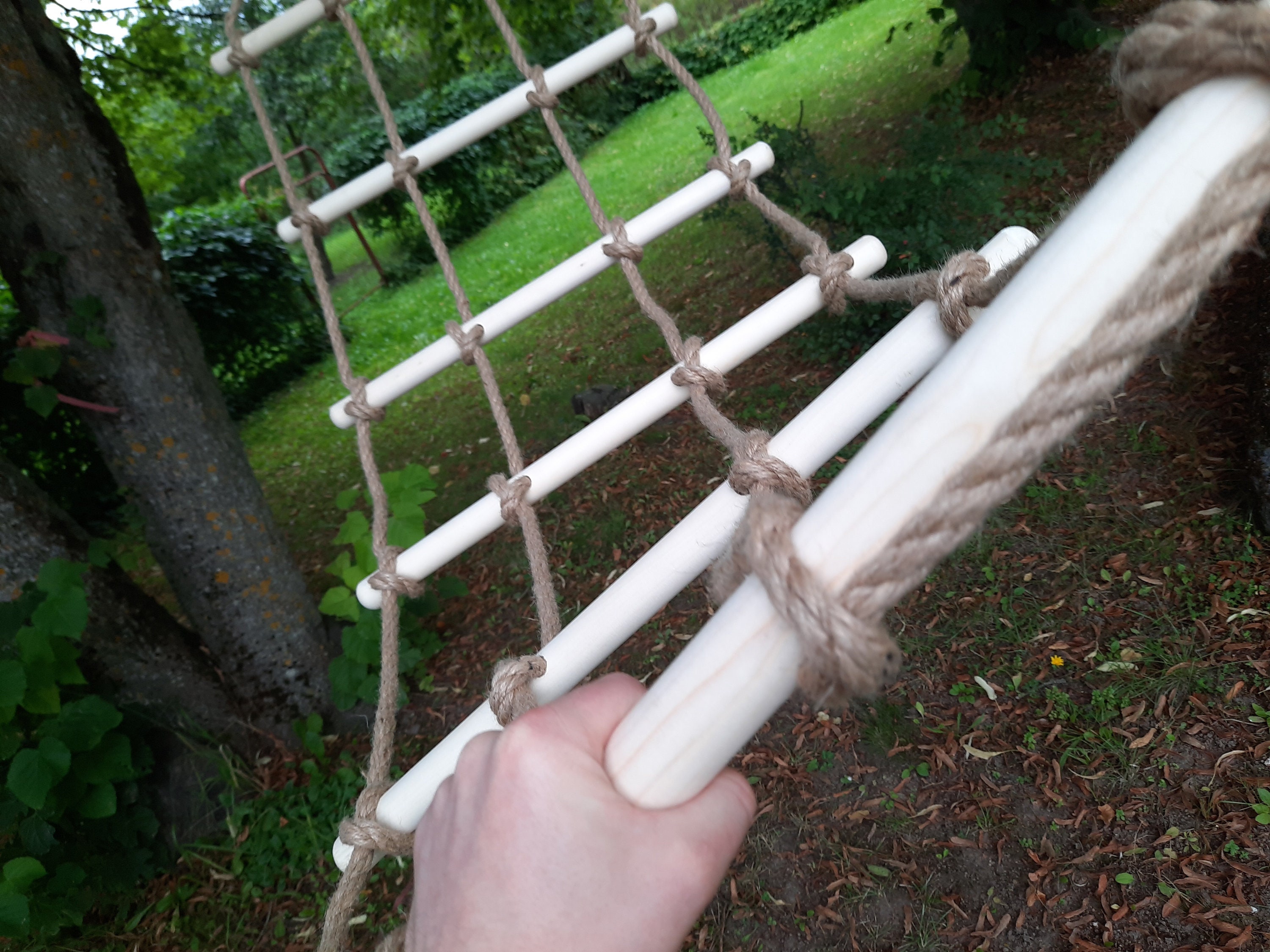 Double Rope Ladder With Natural Rope for Treehouses, Playgrounds ...