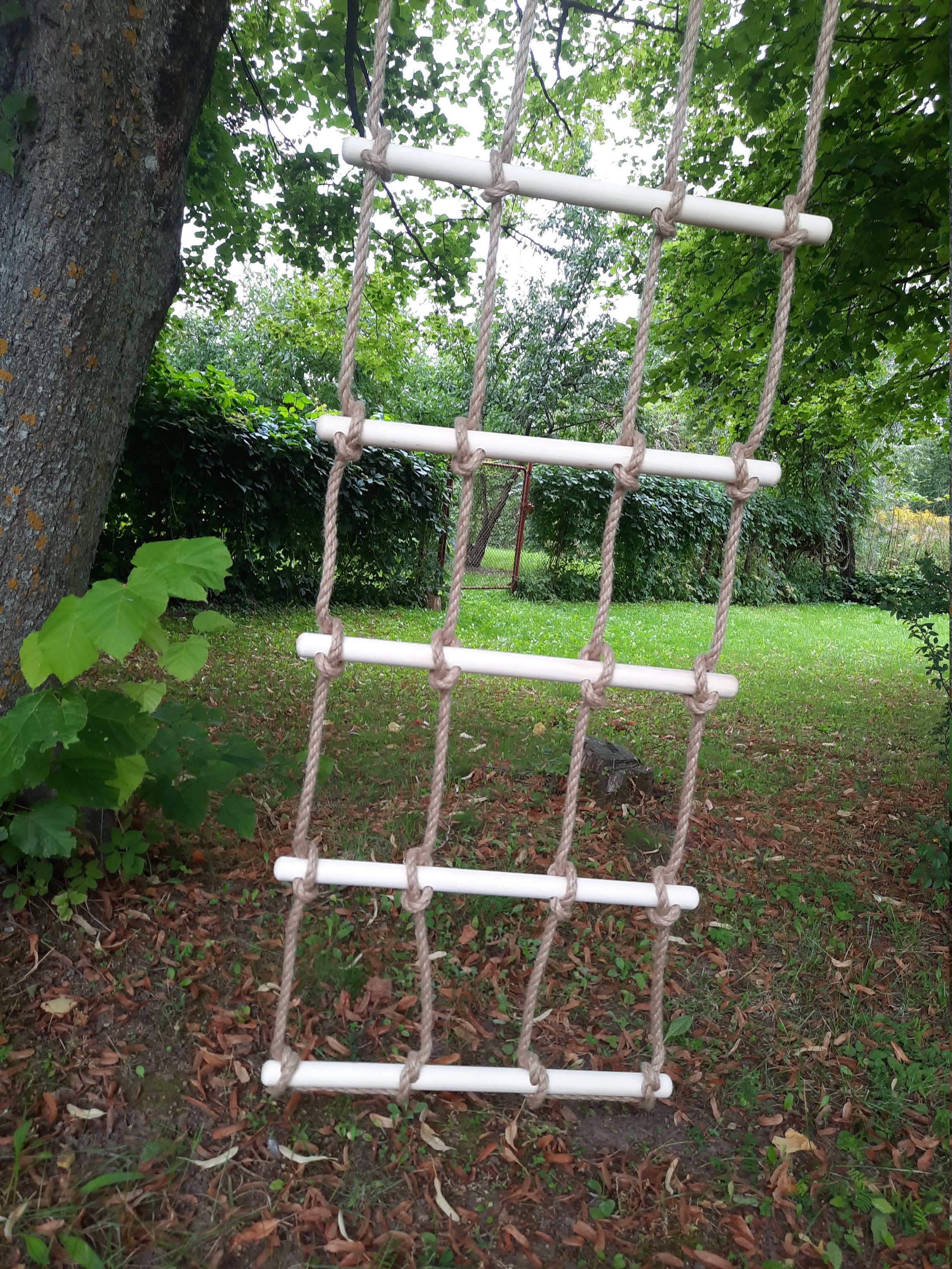Double Rope Ladder With Natural Rope for Treehouses, Playgrounds ...
