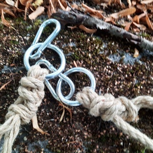 Wooden Rope Ladder, Tree House Ladder With Natural Jute Rope - Etsy