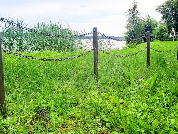 Black Chain Fence for Gardens Parks and Backyards Practical - Etsy