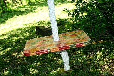 Rustic Rope Swing One of a Kind Painted Seat 6.6-66 Feet - Etsy