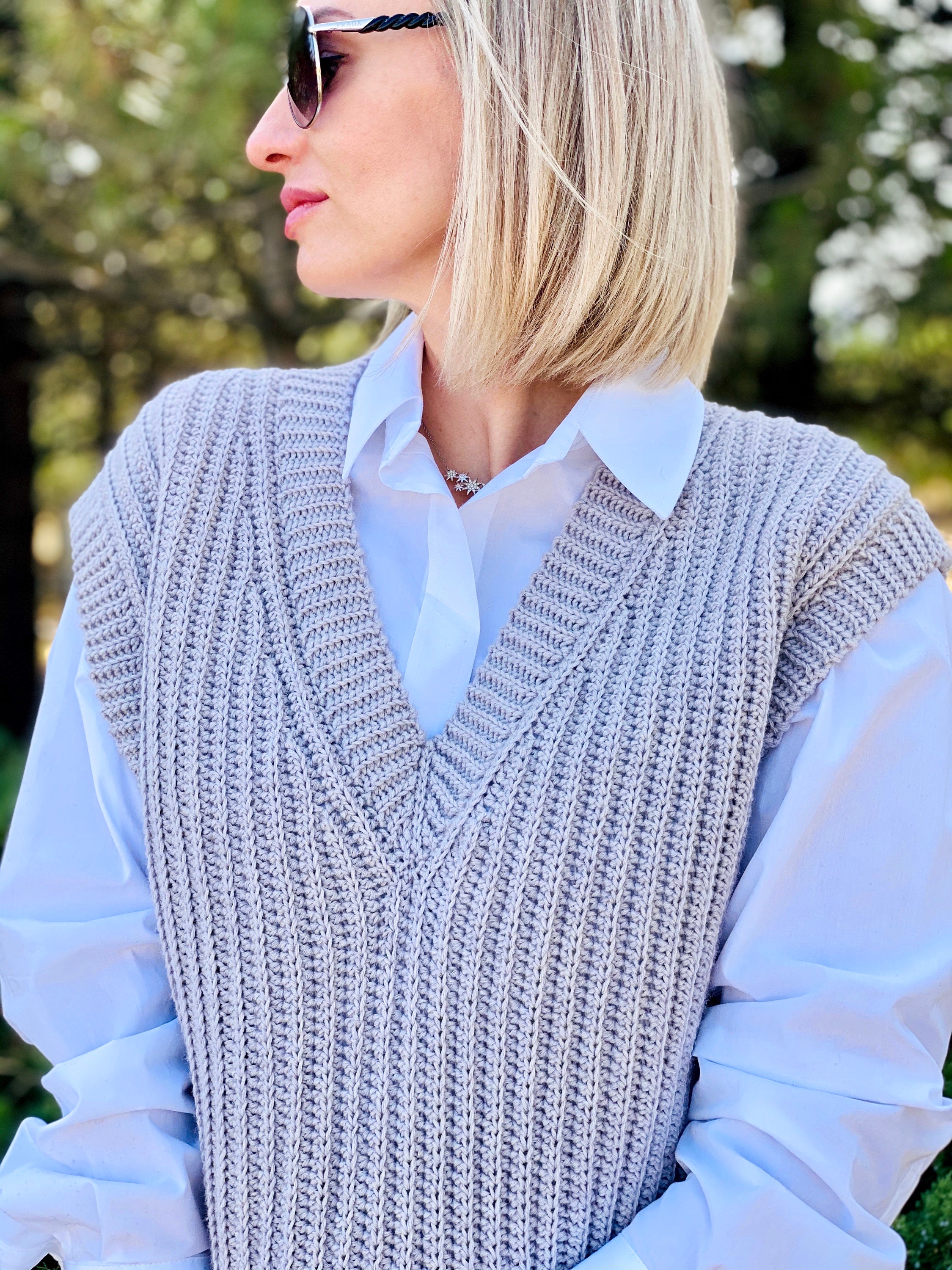 Simple Cozy Vest (PDF Crochet Pattern) - Etsy