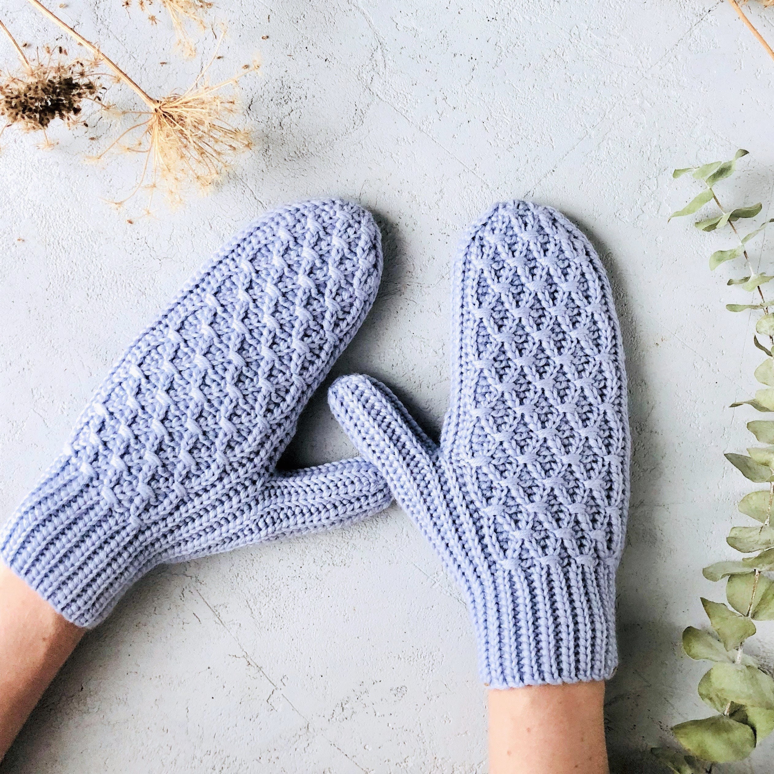 Interlace Mittens PDF Crochet Pattern - Etsy