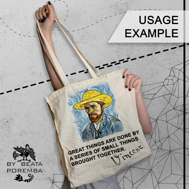 Vincent Van Gogh Clipart. Vector Portrait. Van Gogh Paintings Bundle ...