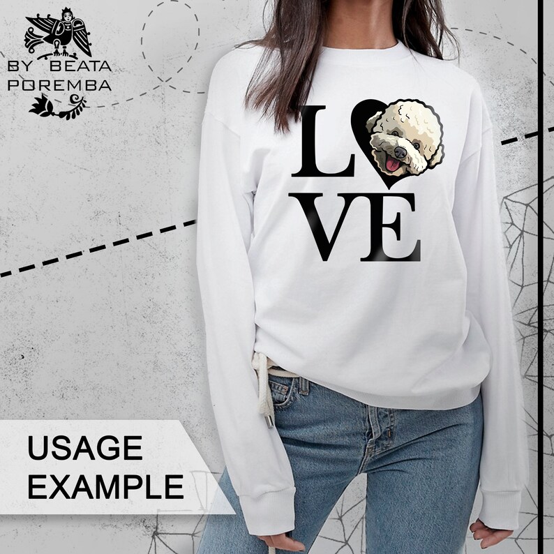 Bichon Frise Clipart. Original Design Download. Bichon Illustration ...