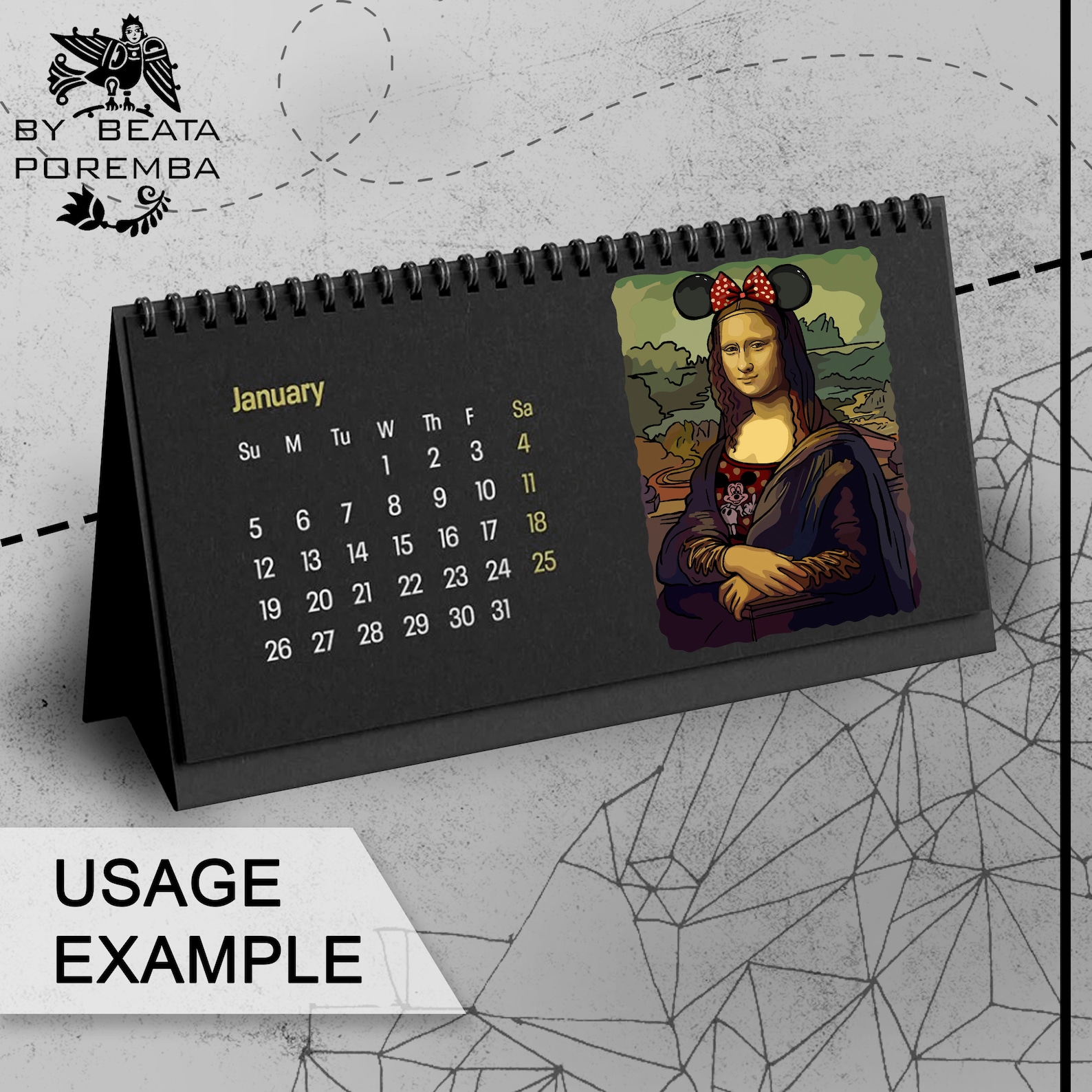 Mona Lisa Clipart. Vector Portrait. Leonardo Da Vinci Paintings Bundle ...
