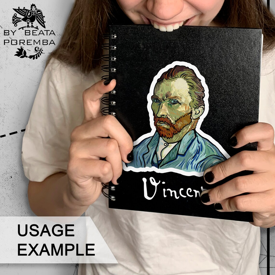 Vincent Van Gogh Clipart. Vector Portrait. Van Gogh Paintings Bundle ...