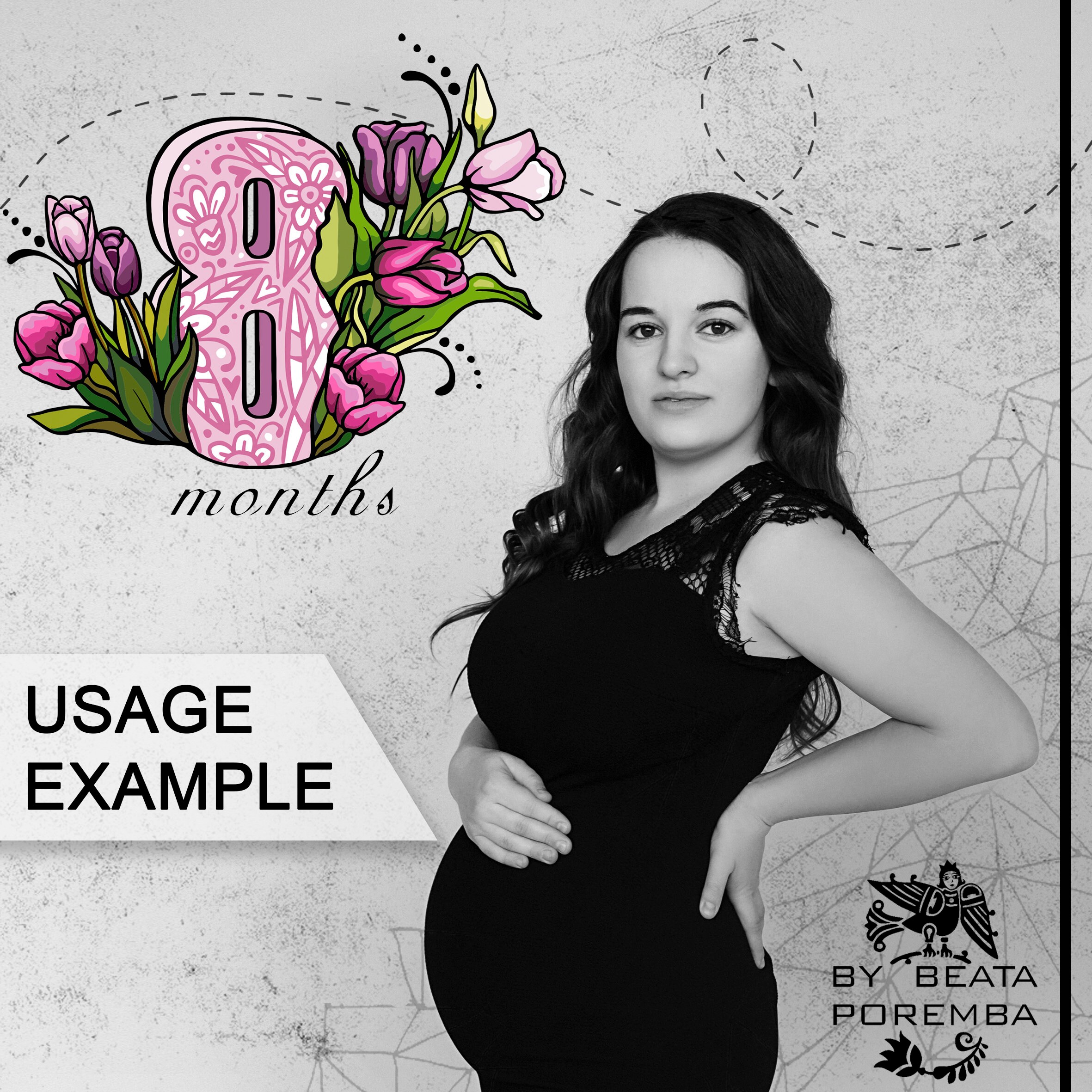 Beautiful Numbers Clipart Set. Number Icons. Round Number Illustrations ...