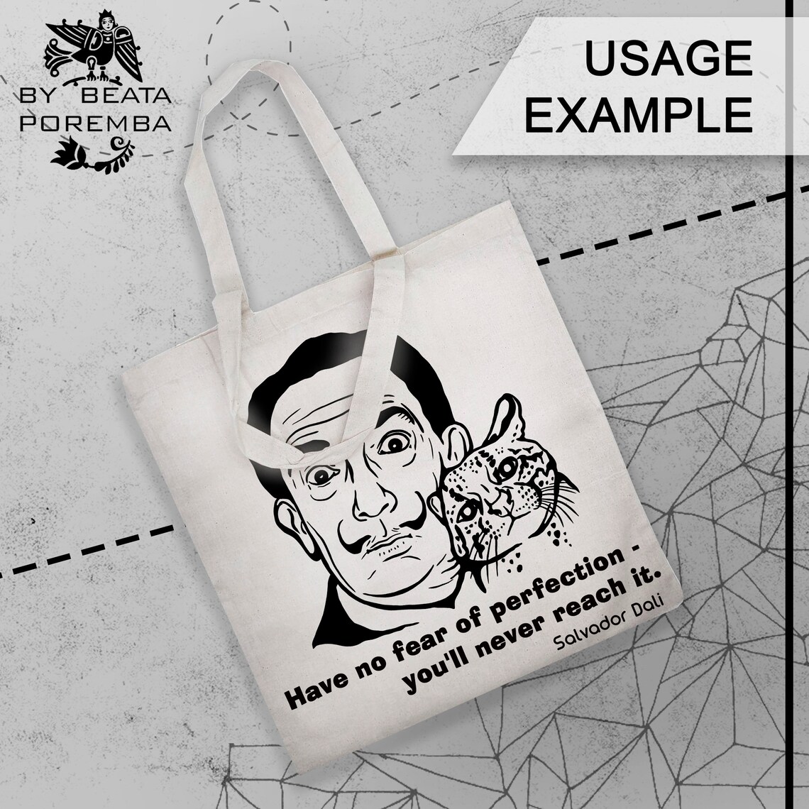 Salvador Dali Vector Clipart. Portraits and Paintings Bundle. Digital ...