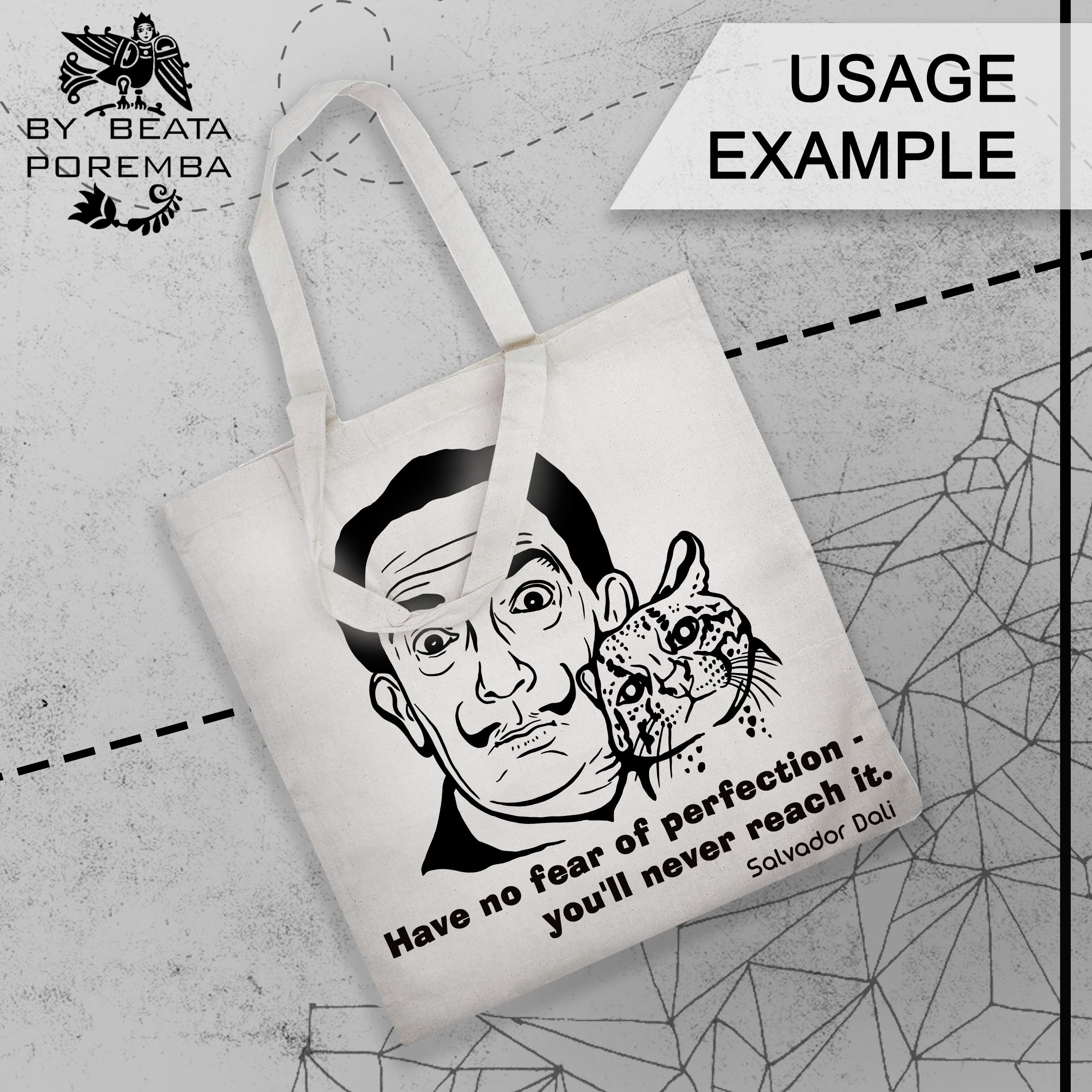 Salvador Dali Vector Clipart. Portraits and Paintings Bundle. Digital ...