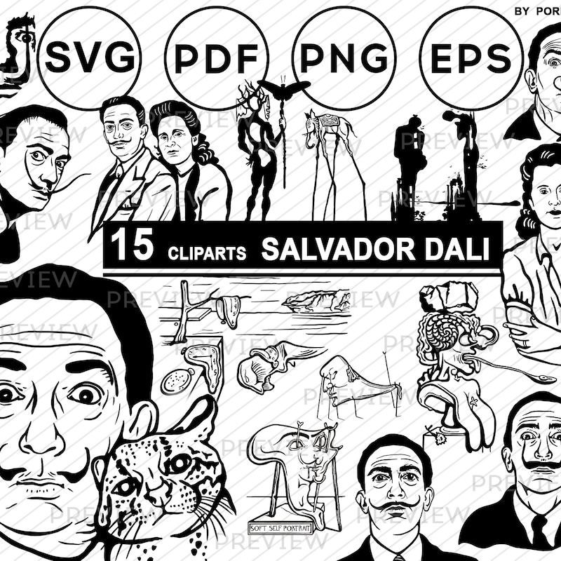 Salvador Dali Stencils - Etsy