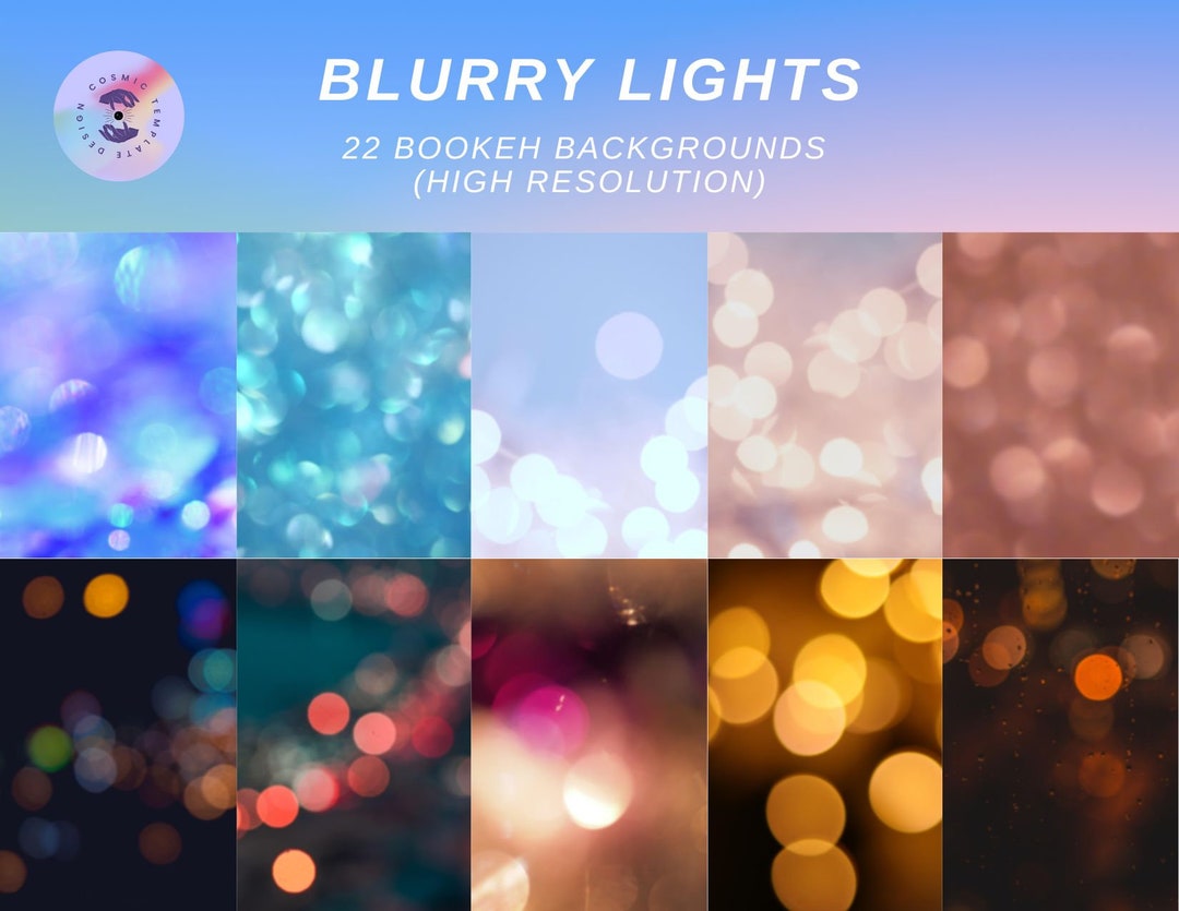 Bookeh Digital Paper, Blurry Lights Paper, Christmas, Holiday, Birthday ...