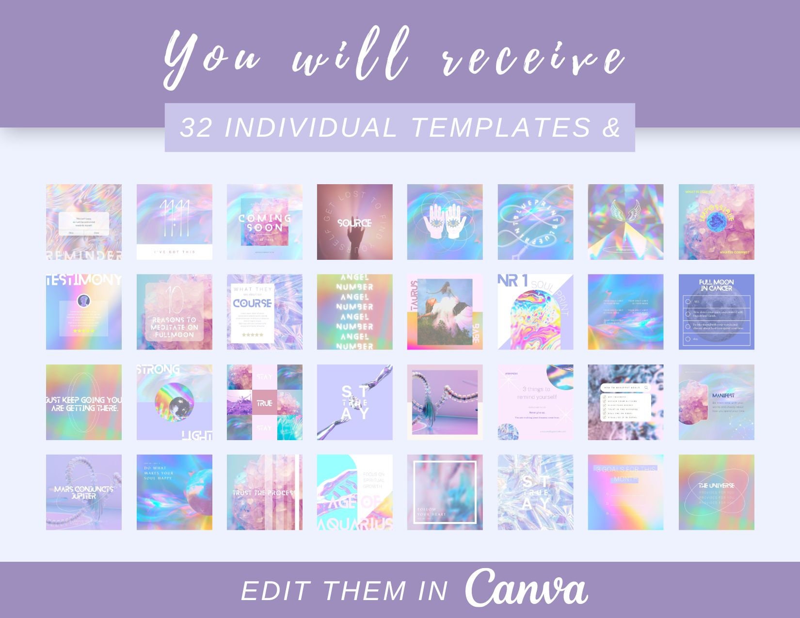 Instagram Post Spiritual Templates Bundle - Canva Templates ...