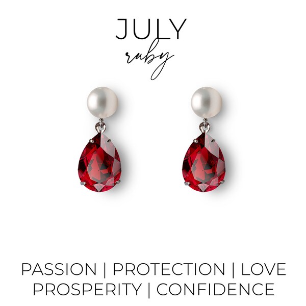 Ruby Earrings - Etsy