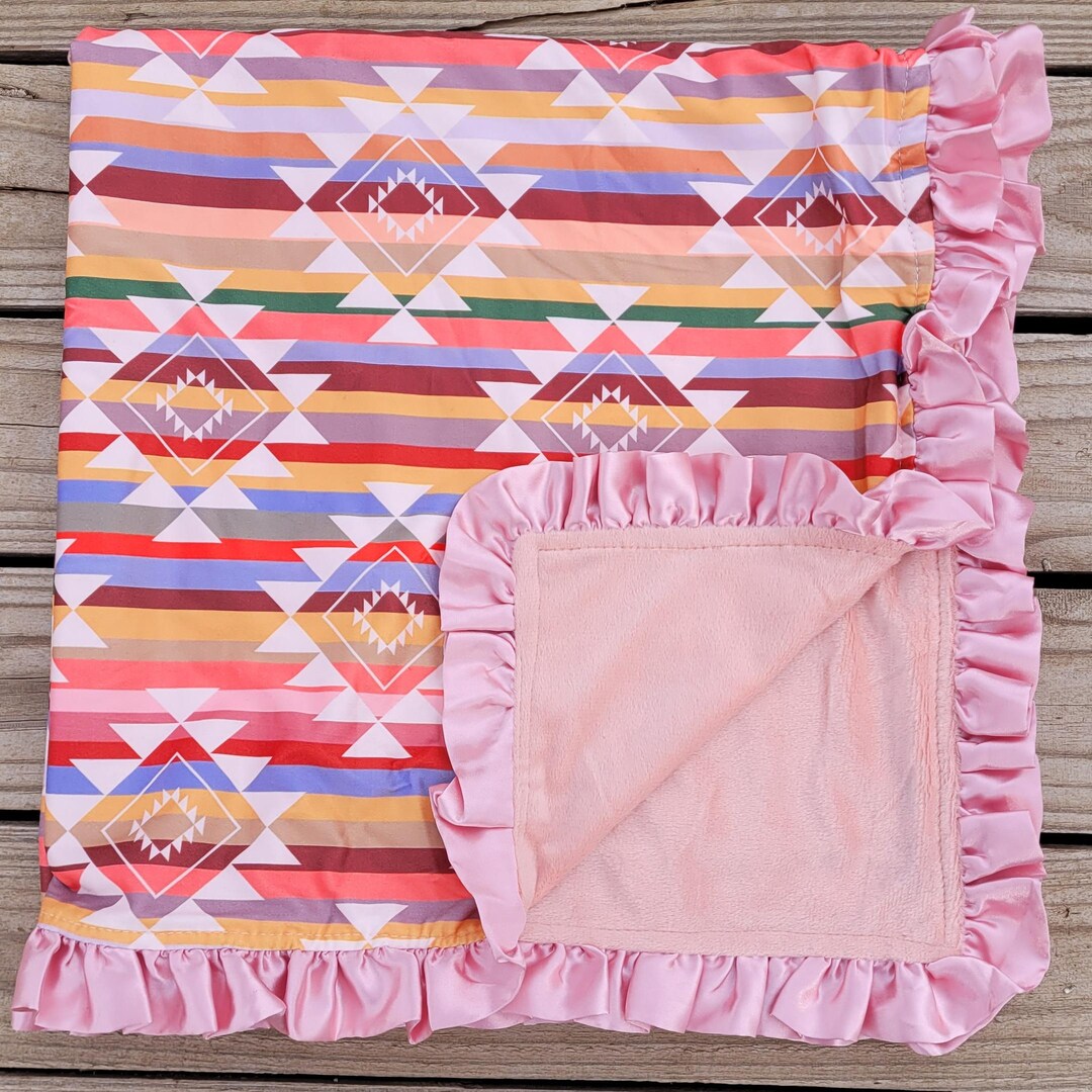 Pink Baby Blanket, Aztec Print Baby Shower Gifts, Aztec Nursery ...