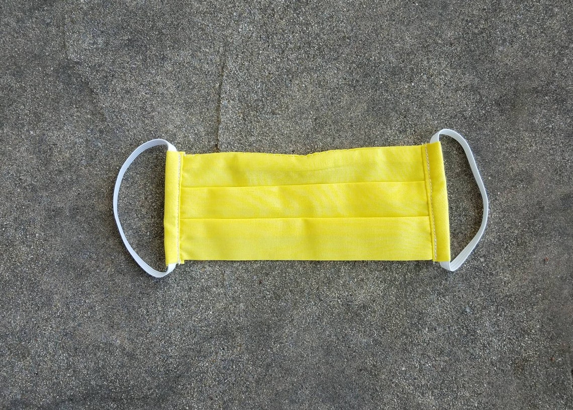 Face Mask Yellow Adult and Kids Facial Mask Washable Face | Etsy