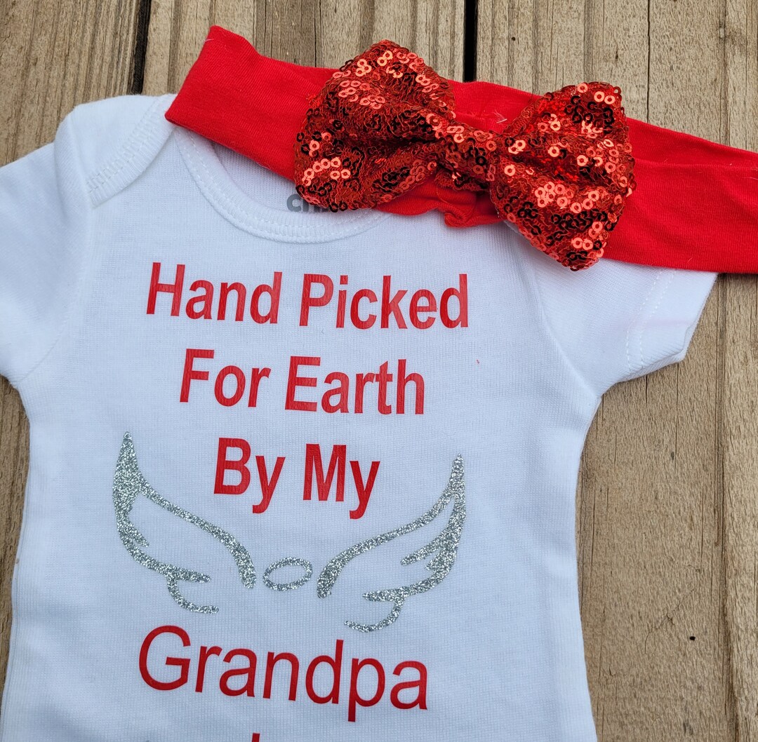 Grandpa in Memory Bodysuit, Hand Picked by Grandpa in Heaven Romper ...
