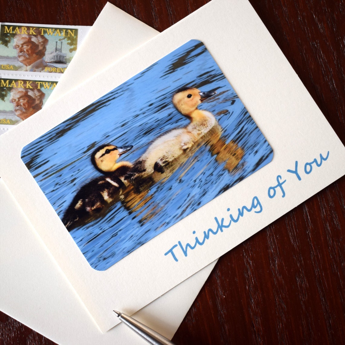 Sale Baby Ducks Note Card Blank Thinking of You Card Duck Note Card 4 X ...
