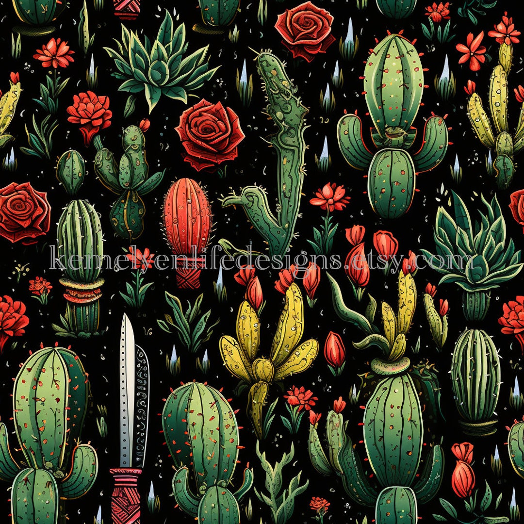 Cac Tus Dark Daggers and Deadly Cacti Cactys Bundle PNG Dark Cactus Cac ...