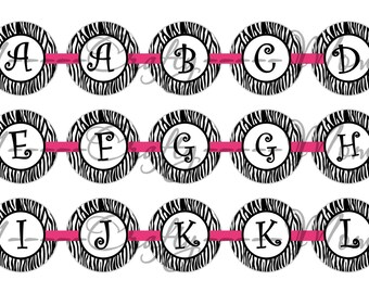 Pink zebra letters | Etsy