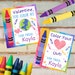 PRINTABLE Valentine's Day Crayon Cards - Editable - Etsy