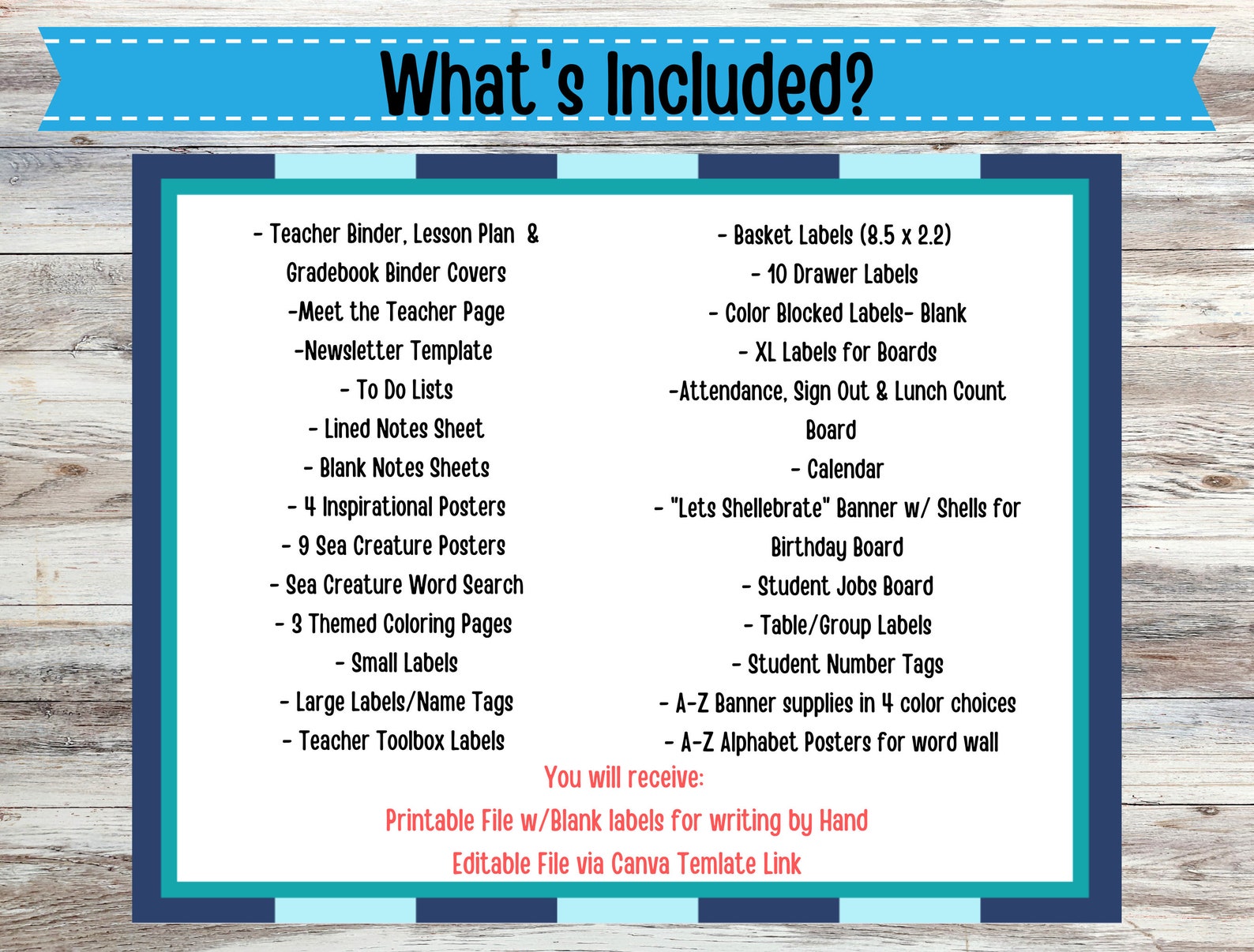 EDITABLE Under the Sea Classroom Theme - Etsy